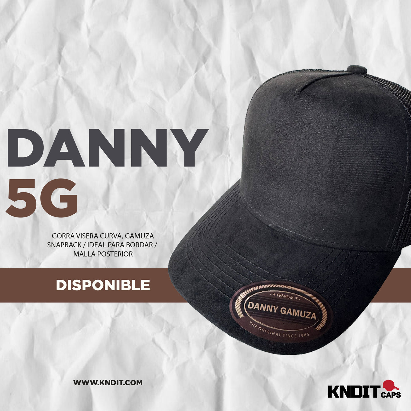 Gorra DANNY GAMUZA 5G visera curva – Kndit Caps